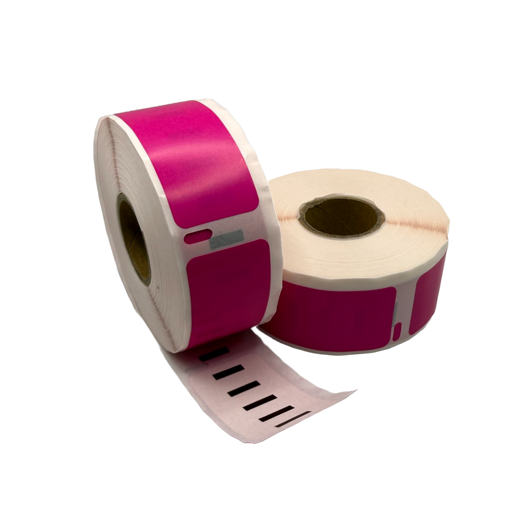 Dymo 11352 Compatibele Etiketten 54x25 mm 500 Labels per Rol Roze Perm ...